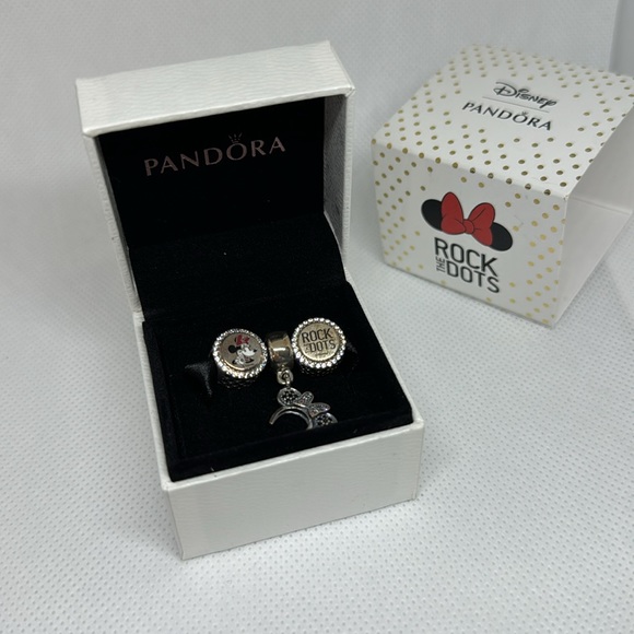 Disney | Jewelry | Disneys Minnie Mouse Rock The Dots Set By Pandora ...